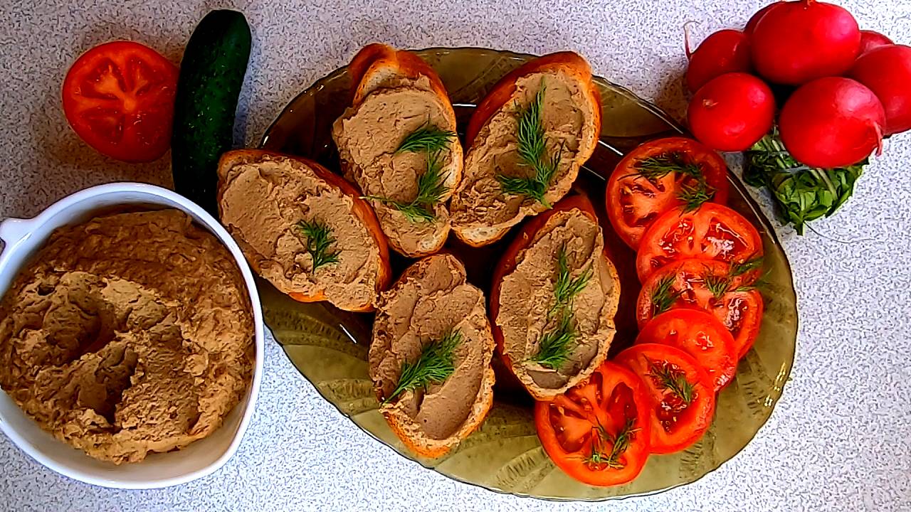 📌 Нежный паштет из куриной печени - очень нежный, сливочный, с ярким вкусом