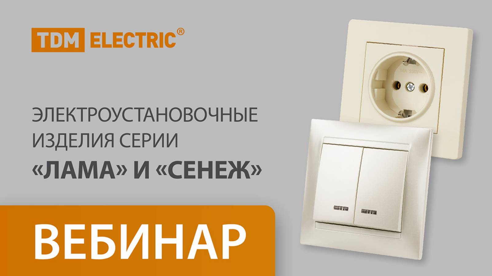 Электроустановочные изделия Серии "Лама" и "Сенеж" TDM ELECTRIC