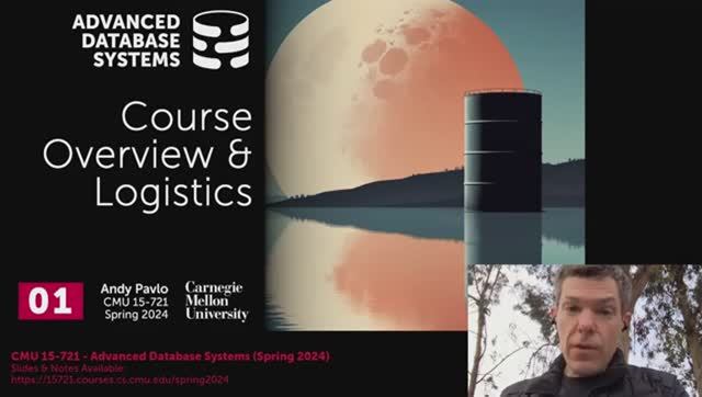 ADV24-00 Course Overview and Logistics