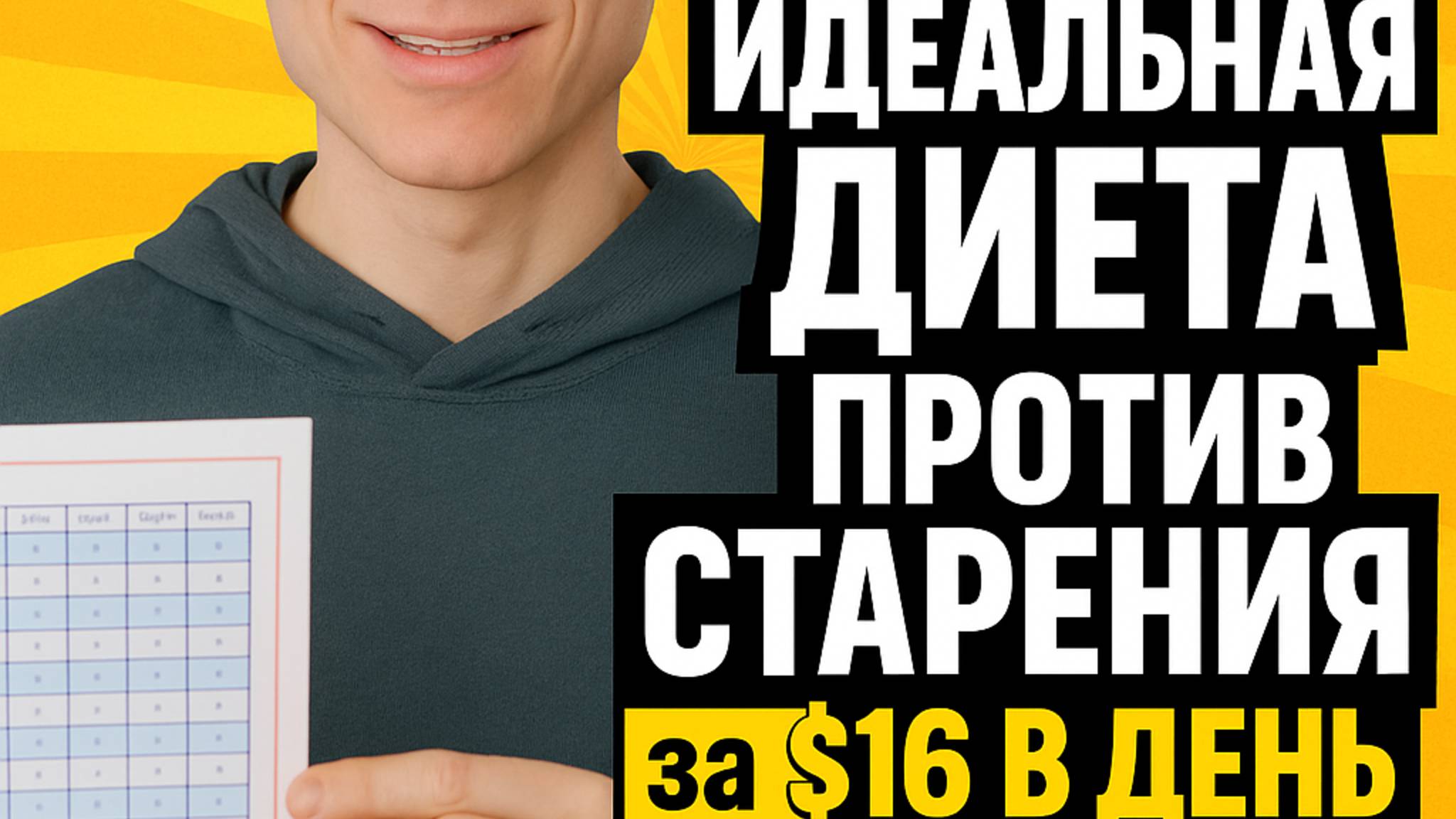 [RUS ИИ Перевод] Идеальная диета против старения за $16 в день