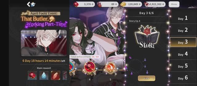 WHB: That Butler, Working Part-Time Event Story / Part II Episodes 4