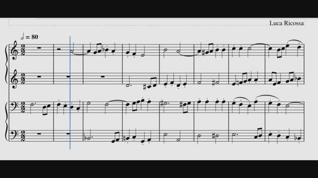 Ricercare per pianoforte a 4 mani