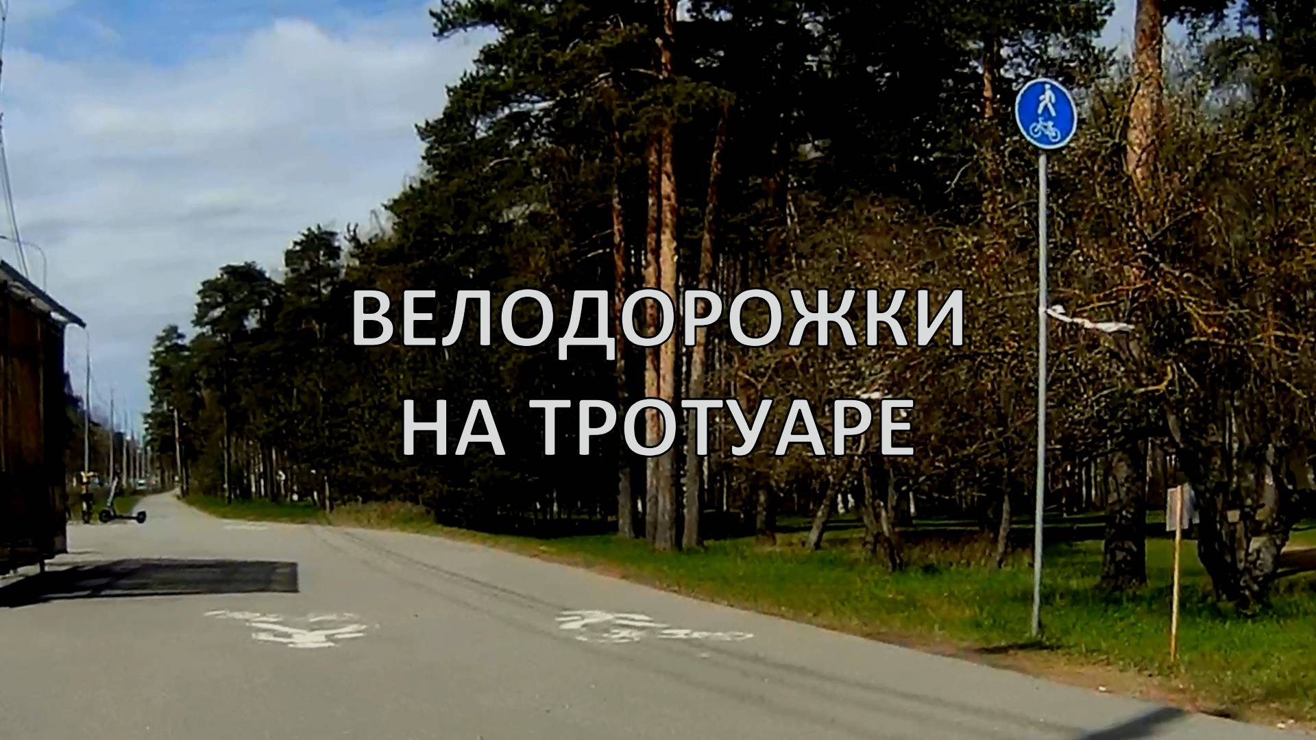 Велодорожки на тротуаре в Санкт-Петербурге