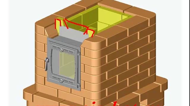 Отопительная подовая печь 640х770 - 2х-контурная