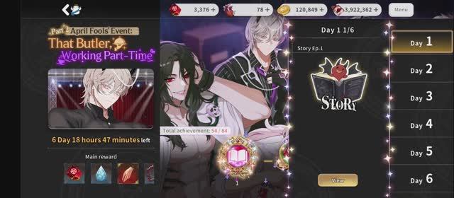 WHB: That Butler, Working Part-Time Event Story / Part II Episodes 1
