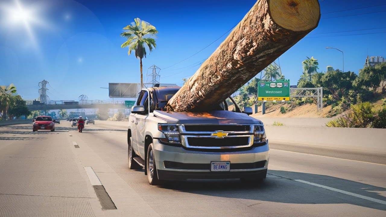 BeamNG Drive – Аварии на трассе 🔥