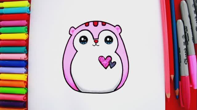 Как нарисовать кавайного хомяка