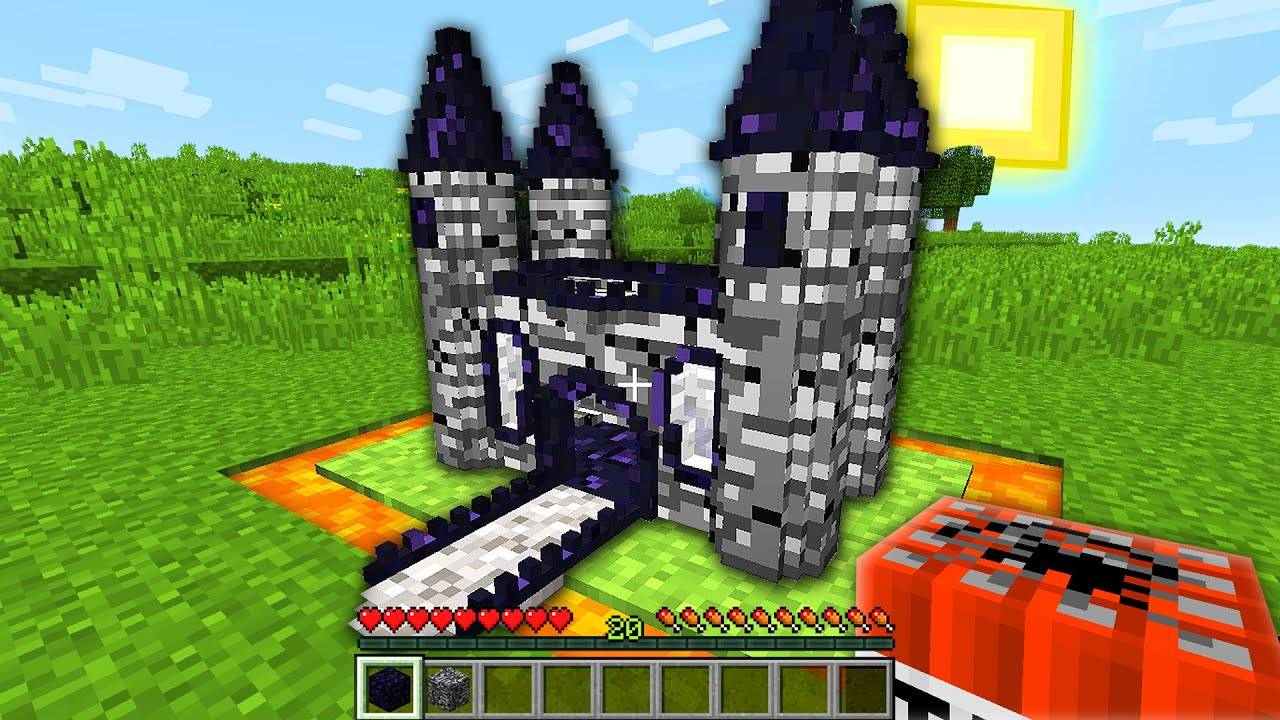 Построил САМЫЙ КРЕПКИЙ ДОМ в ОДИН БЛОК из БЕДРОКА в Майнкрафт!