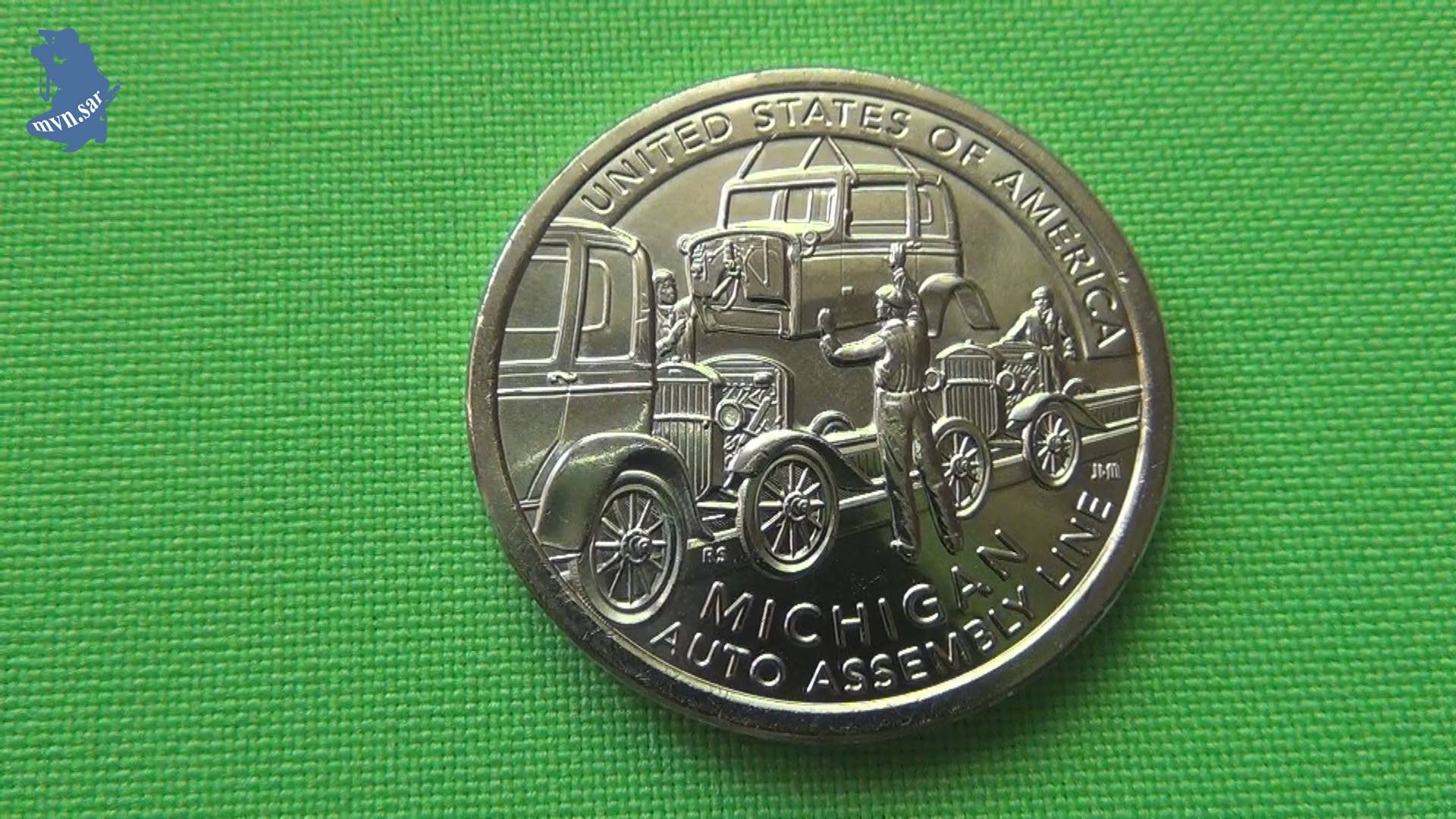 США.Инновация .2025 год 1 доллар. Мичиган. Автомобильная Ассамблея №27 в серии двор D.#883