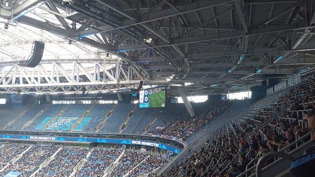 Фанаты Факела поют Туман на Газпром Арене