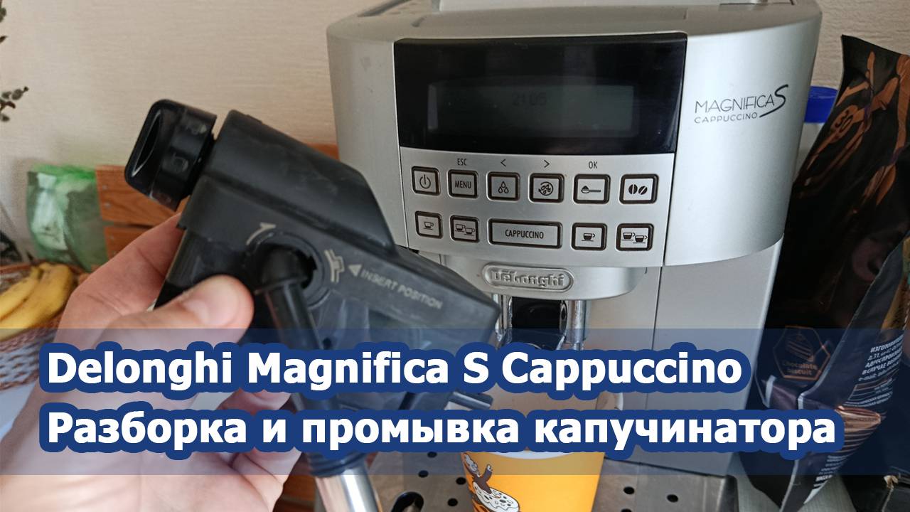 Delonghi Magnofica S | Разборка и промывка капучинатора