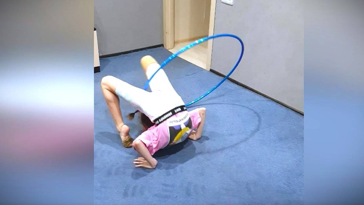 Обруч. Работа с обручем. Домашние тренировки. Тренировки дома