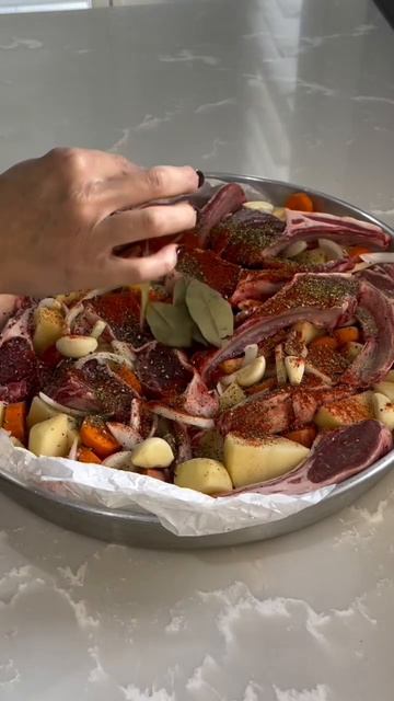 Баранина с овощами