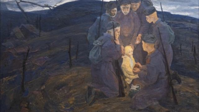 Борис Неменский создает в память о военных событиях  картину с удивительным названием "Отцы".