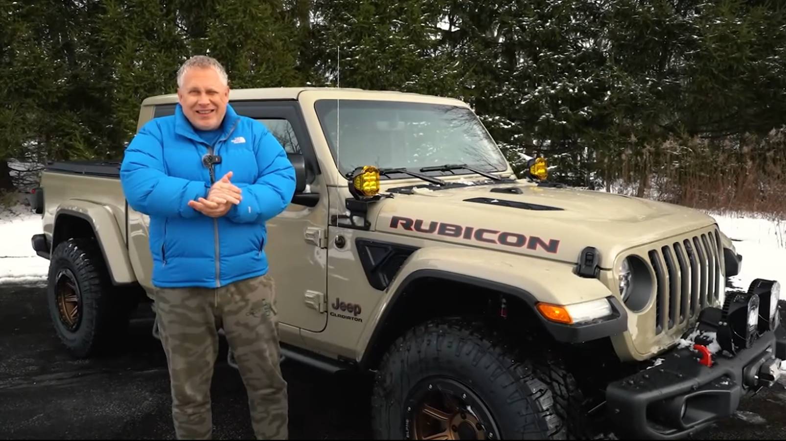 Тюнинг JEEP GLADIATOR, дизельный внедорожный пикап на 35“ колесах  освещение, лебедка, компрессор