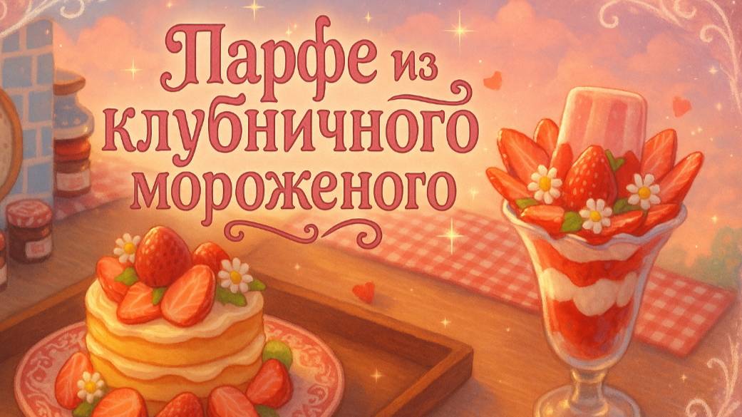 🍓 Парфе из клубничного мороженого 🍨