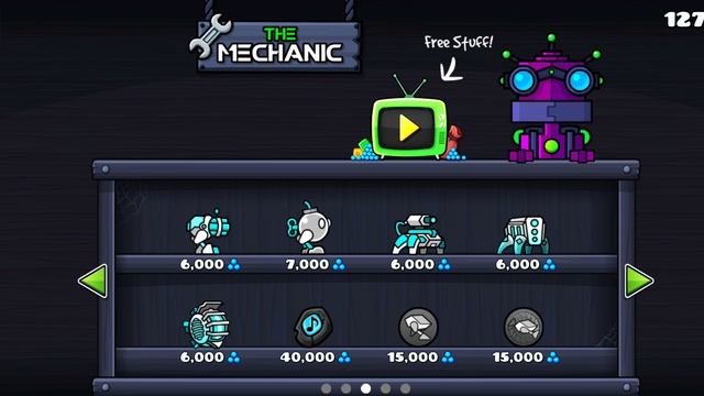 Открыл магазин механика в геометри дэш