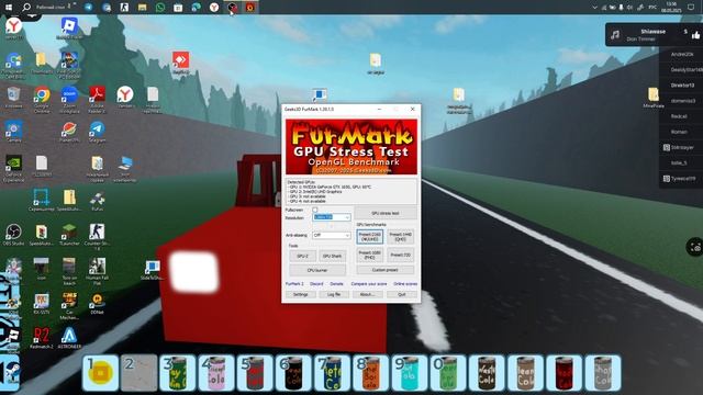 как прогнать видео карту через furmark