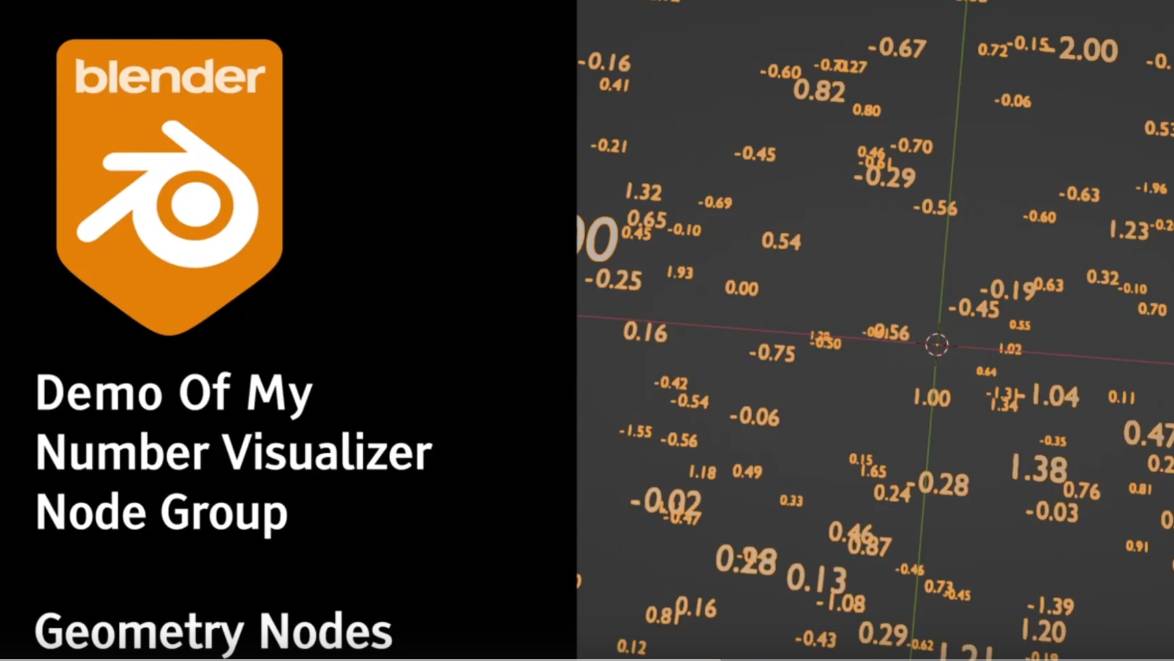 Demo number visualizer 93(Демонстрационный номер визуализатора)Geometry Nodes