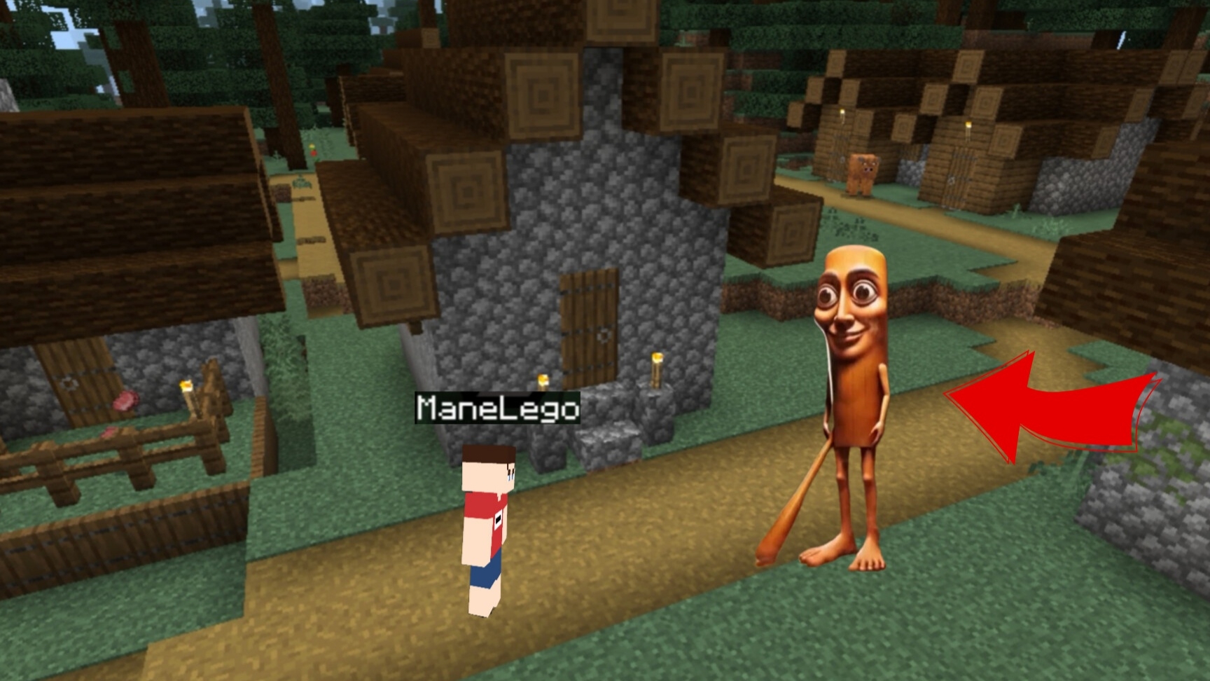 В нашу деревню пришёл Тунг Тунг Тунг Саур в Майнкрафте | ManeLego minecraft