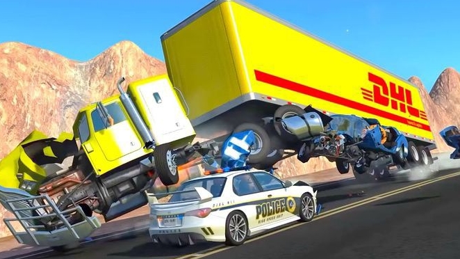 Ехал быстрее чем думал Фатальная ошибка водителя Авария на трассе Игровые ситуации BeamNG Drive