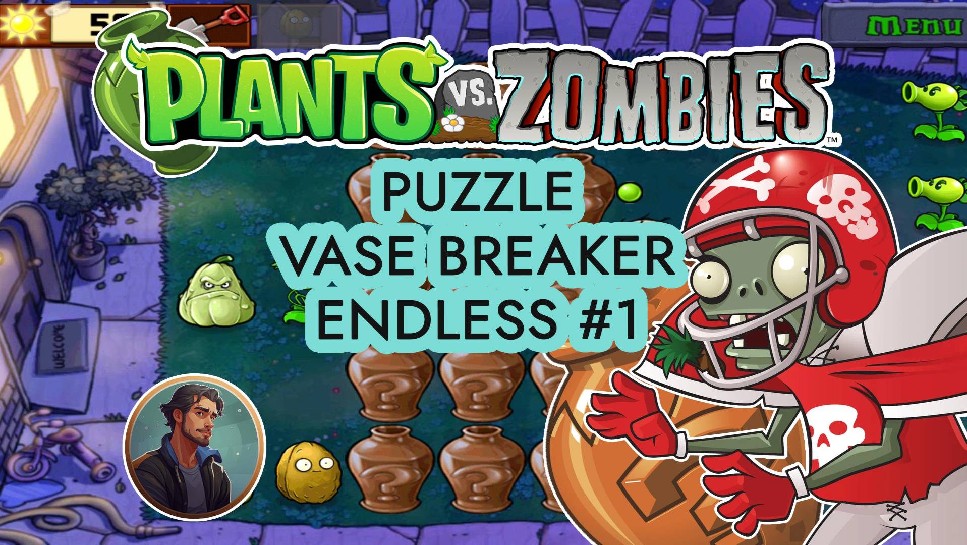Plants vs Zombies|Vase Breaker-Endless.Вазобой|Растения против зомби|Вазобой-Бесконечное выживание#1