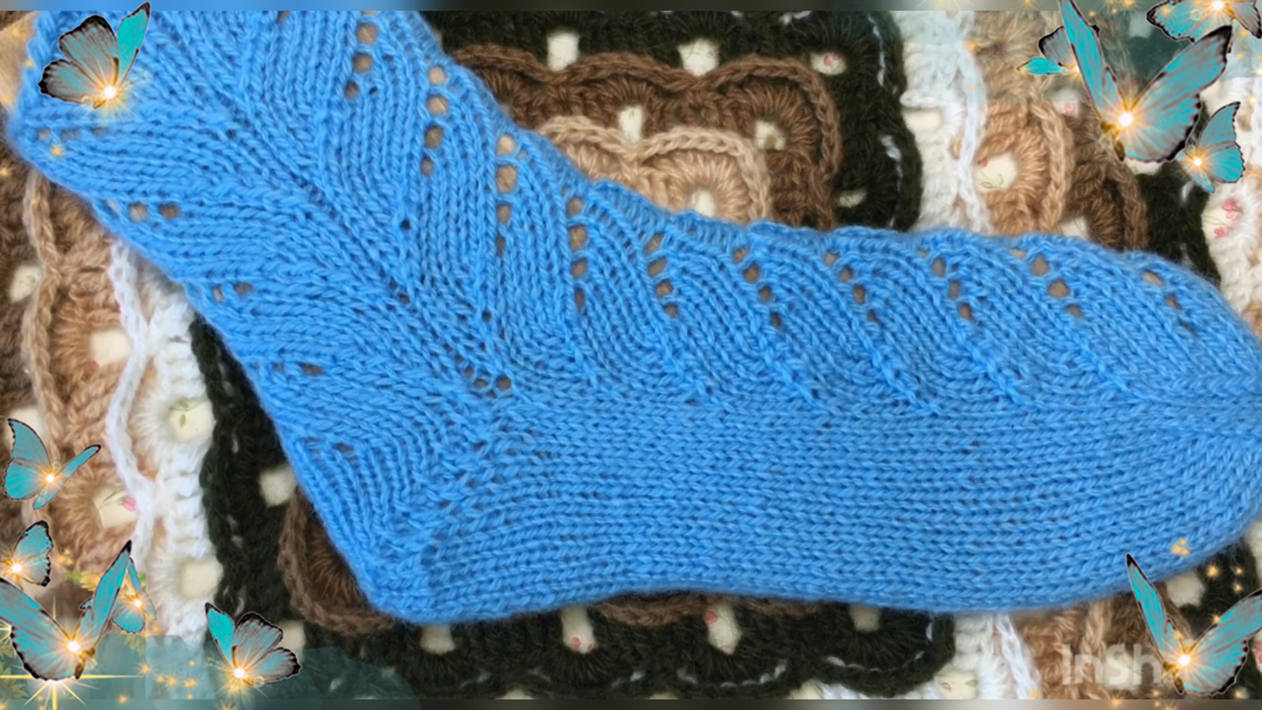 Очень красивый узор с волнистыми краем 🔥Вязание по кругу🧶