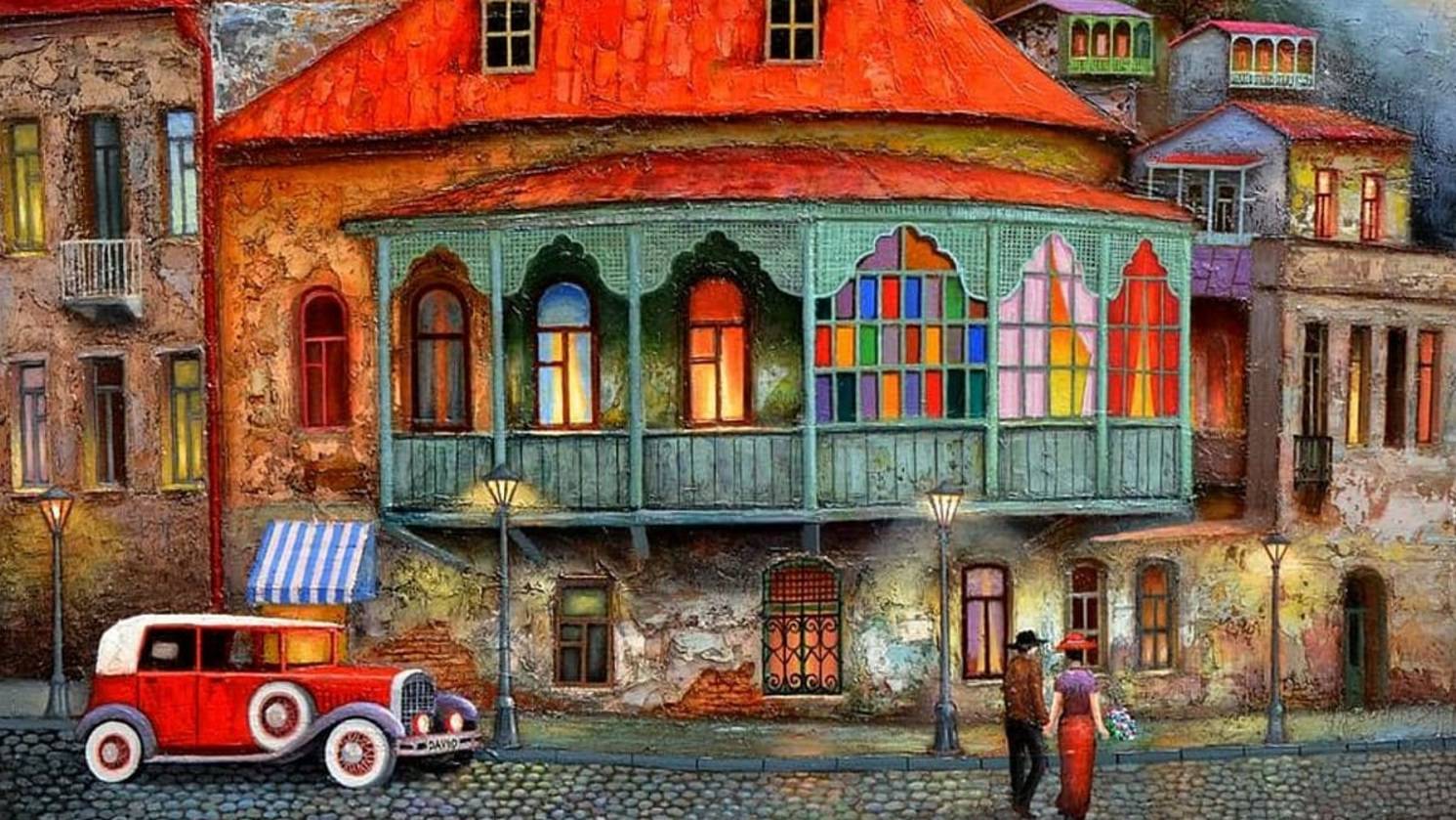 В ожидании праздника. Художник Давид Мартиашвили.