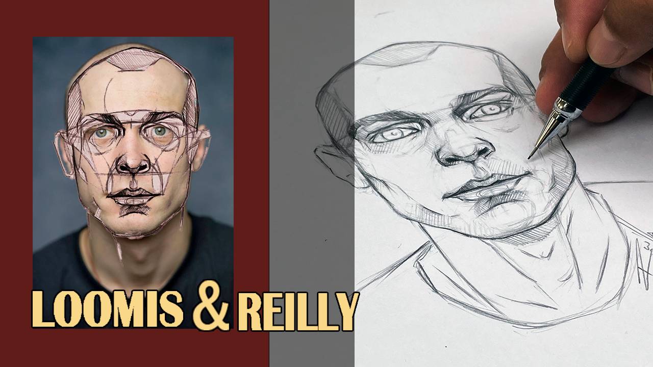 Портрет Юры Борисова по методу Лумиса