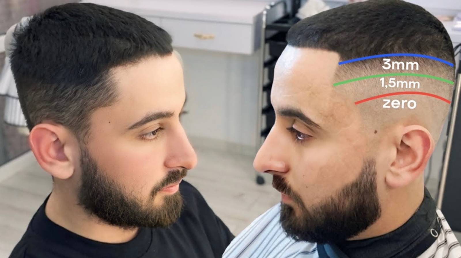 Дымчатый переход с нуля Стрижка «Цезарь»