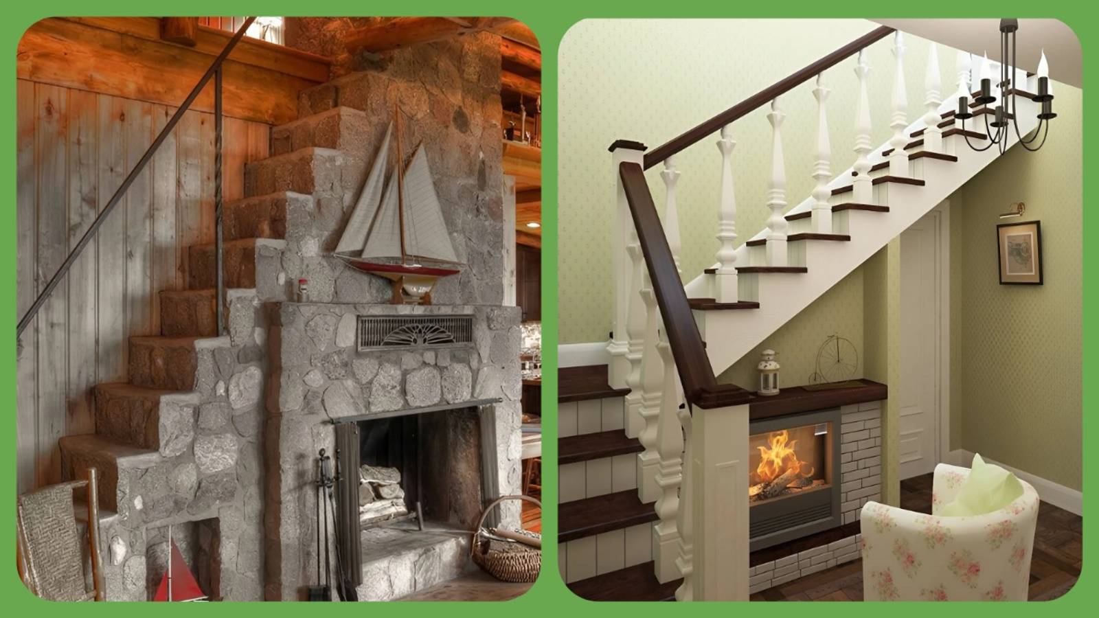 Пространство под лестницей / Камин под лестницей 🔥