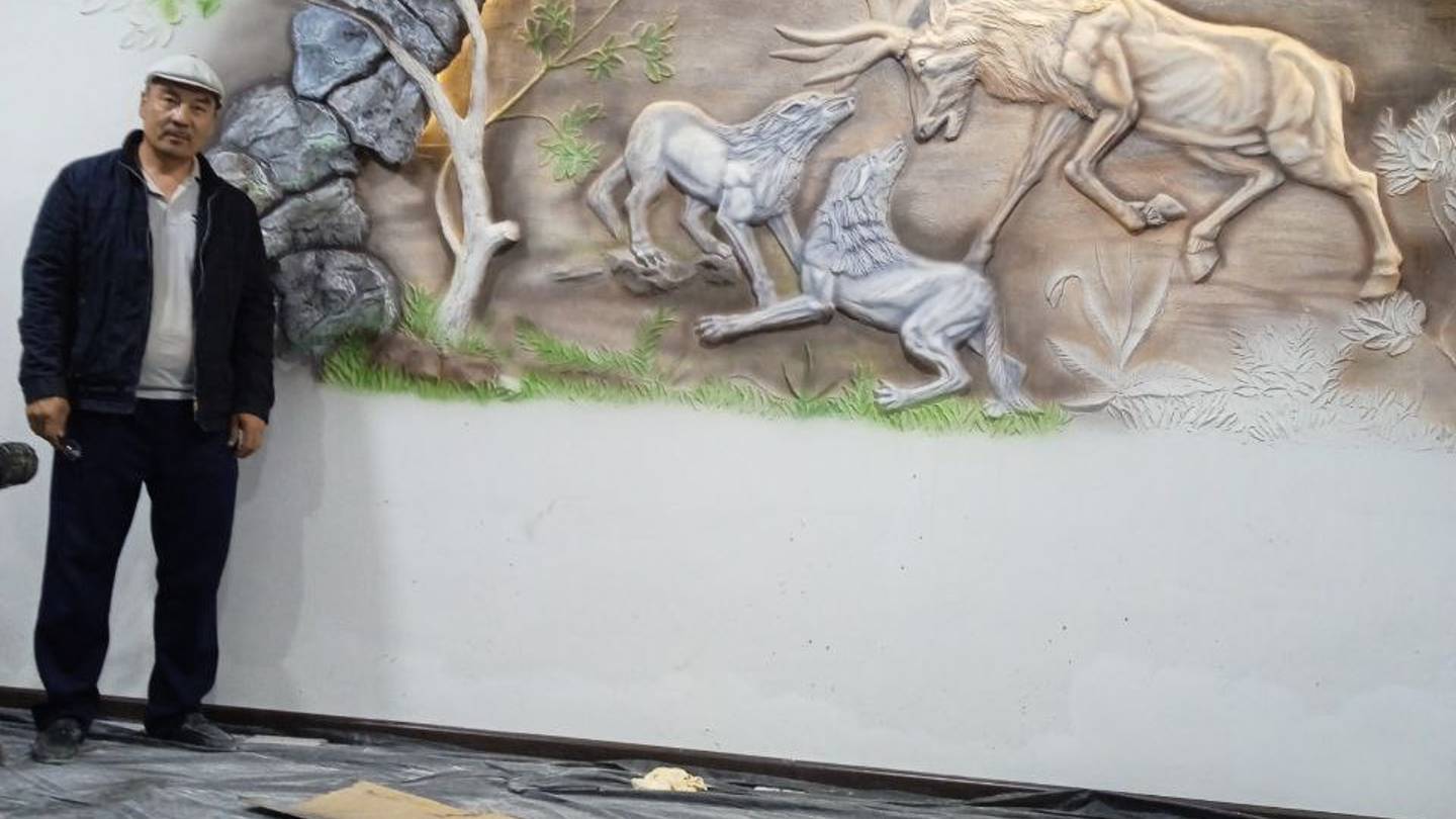 декор  стен барельеф живопись мастер  своими  руками  мастер Неетбай. Я живу Каракалпакстане