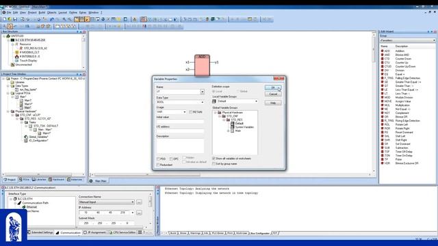 Создание проекта на языке программирования FBD в среде программирования PC WorX