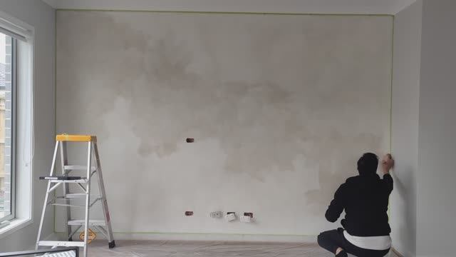 Покраска Известковой Краской + Омбре Эффект на Стенах | Мастер-Класс