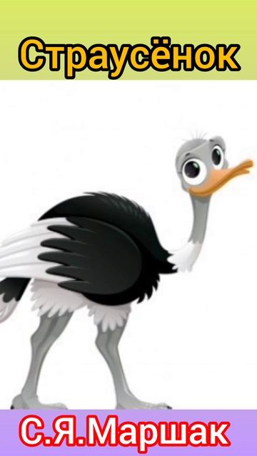 Страусёнок | Стихи детям 📚 | С. Я. Маршак ✒️ | Стихи для малышей на ночь 😴 Стихотворения
