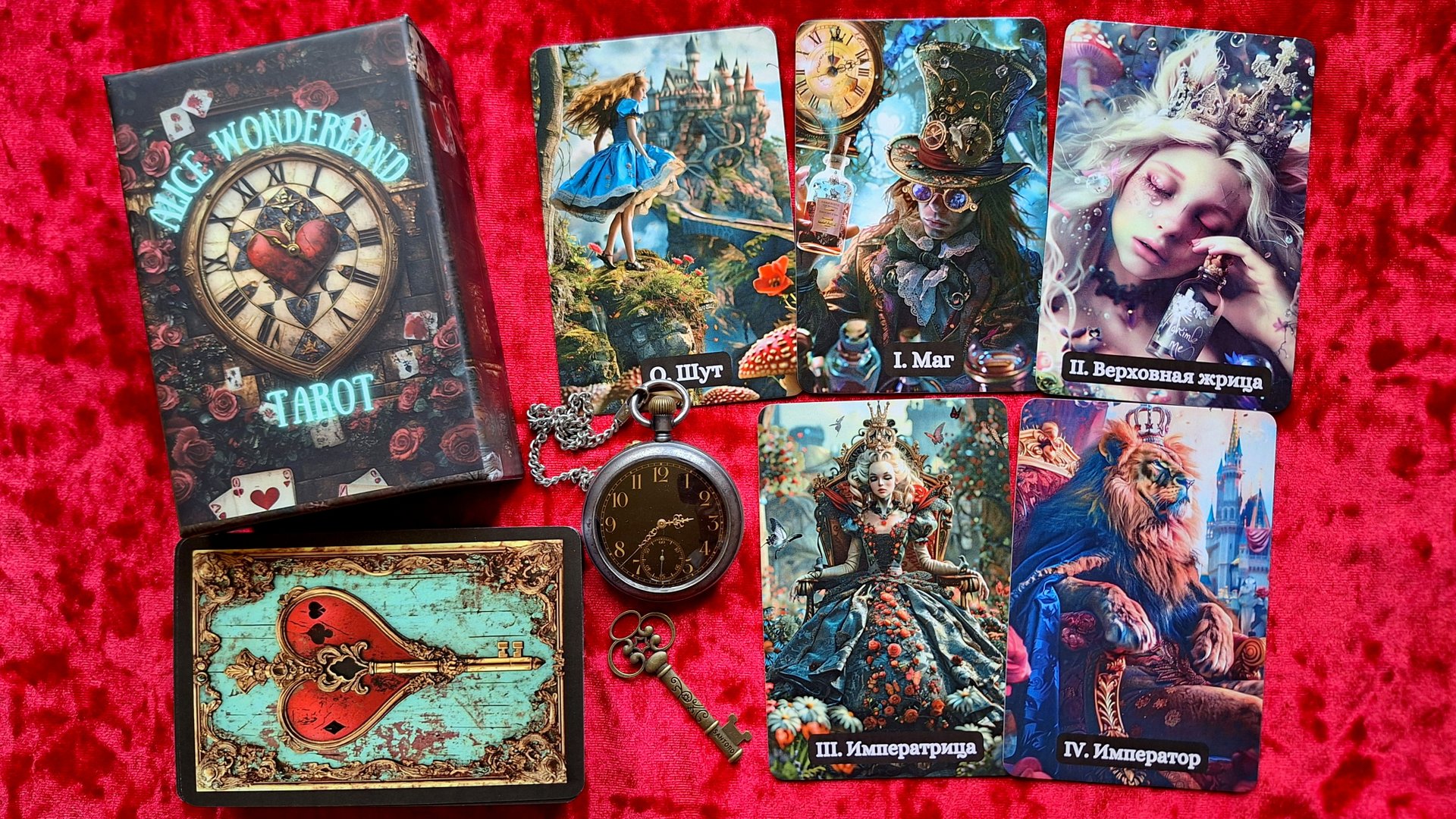 Обзор колоды Таро Алиса в Стране Чудес ♥️♠️♦️♣️ Alice Wonderland Tarot ♣️♦️♠️♥️