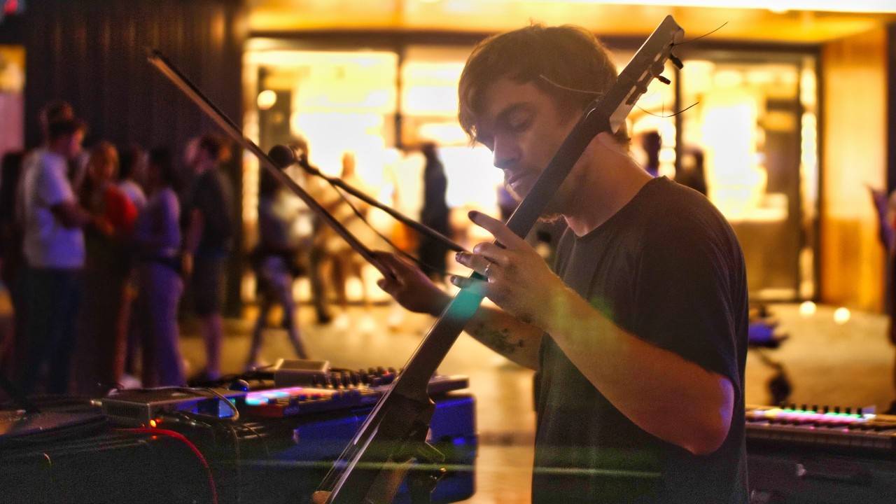 Reinhardt Buhr - Live Multi-Instrumental Performance at Night in South Africa