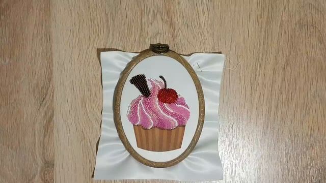 Вишенка на торте от Матренин посад_процесс и ГОТОВАЯ работа_вышивка бисером