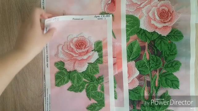 ГОТОВ триптих Розовый сад от Тэла Артис_СП Роза - королева цветов_вышивка бисером