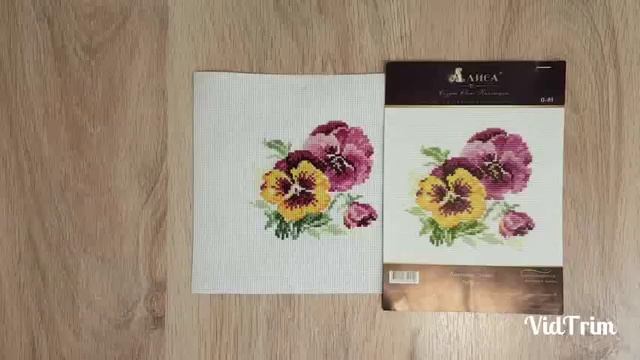 Анютины глазки от Алисы арт. 0-81_Обзор набора и готовая работа_вышивка крестом