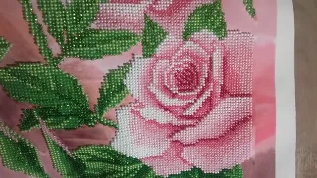 ГОТОВА 2 часть триптиха Розовый сад от Тэла Артис_СП Роза - королева цветов_ вышивка бисером