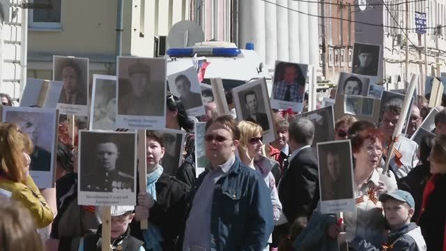 Шествие Бессмертного полка 9 мая 2014 года // Нижний Новгород