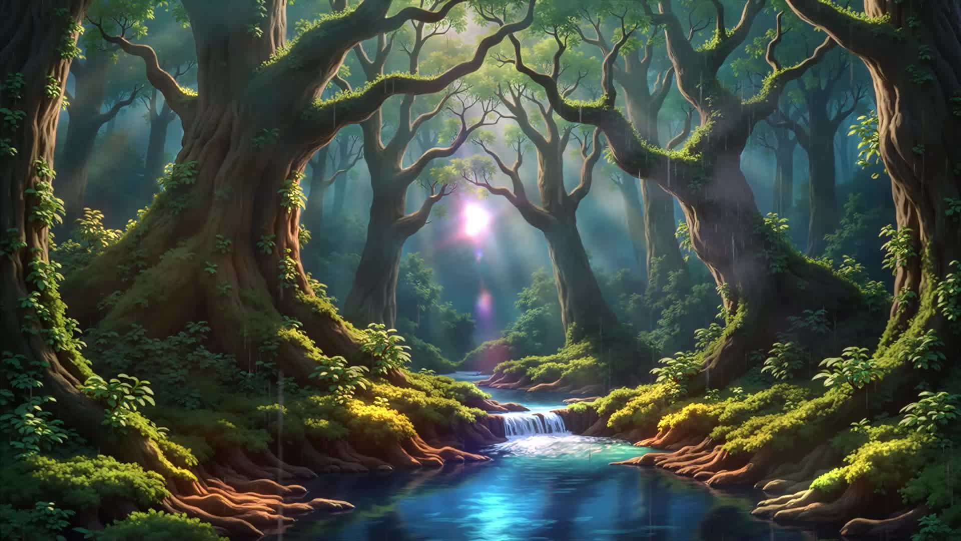 Дождь в Волшебном Лесу 🌧️🌳