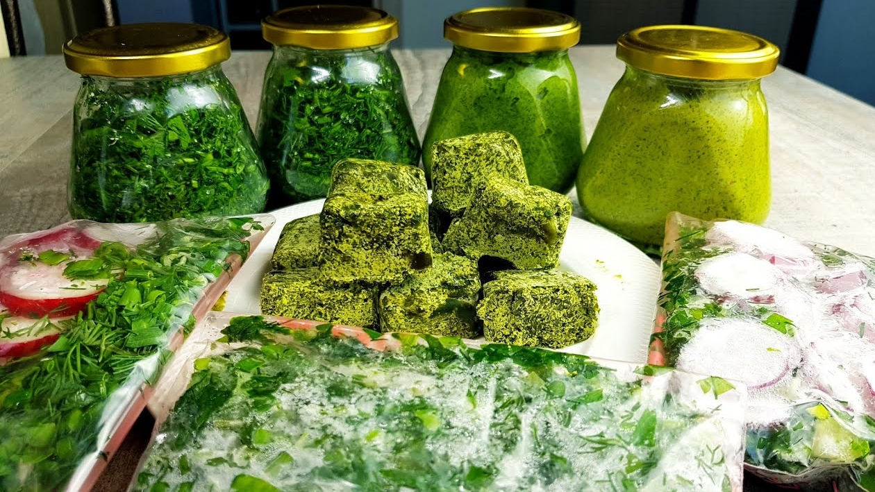 Способы заготовки ЗЕЛЕНИ на Зиму с сохранением вкуса и аромата! Свежая зелень зимой
