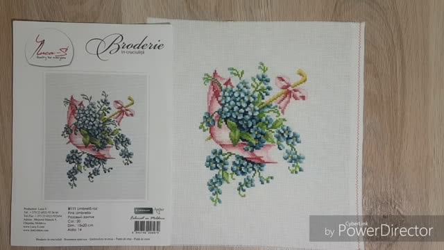 ГОТОВ Розовый зонтик от LUCA-S (арт. B111)_Минус еще один процесс! УРА!!!_вышивка крестом