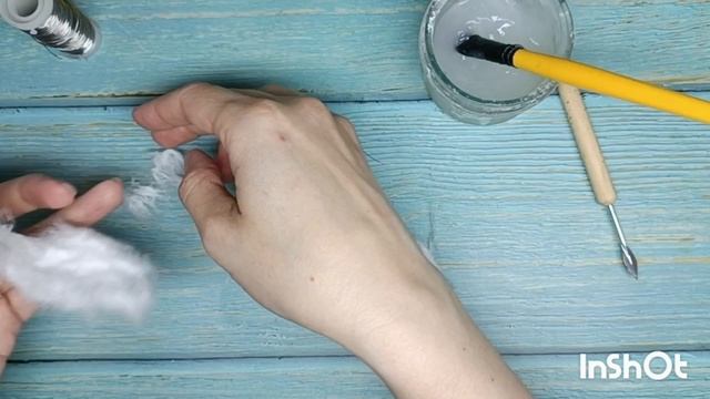 Кикимора, ватная игрушка, часть 2. Делаем кисти рук и стопы