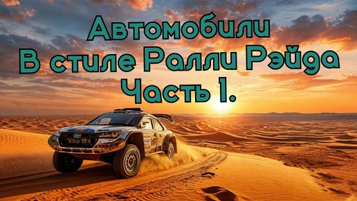 Автомобили в стиле Ралли Рэйда. Часть 1. Нейросеть