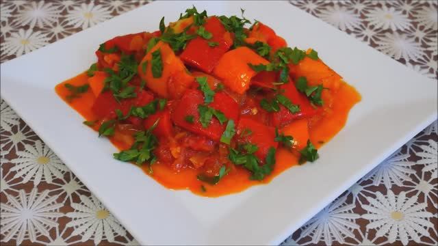 Рецепт ВКУСНОЙ подливы со СЛАДКИМ болгарским ПЕРЦЕМ,ПОМИДОРАМИ и ЛУКОМ
