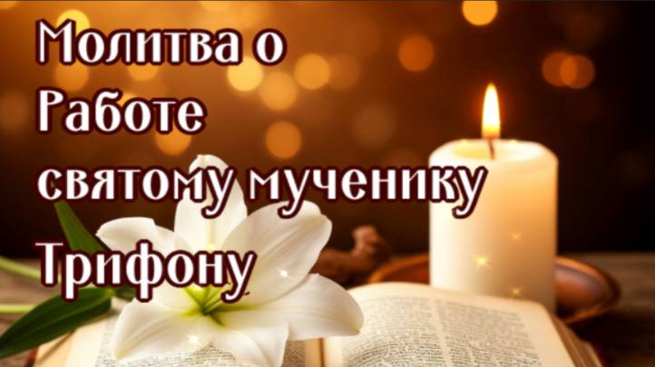 О РАБОТЕ святому мученику Трифону (О повышении, от конфликтов, от обмана, в поисках работы)
