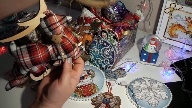 Мои рукодельные ИГРУШКИ! Вышивка! Новый год!
